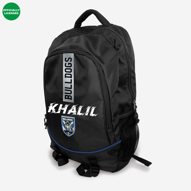 Personalised Canterbury Bulldogs Official NRL Backpack PRE ORDER JANUA ...