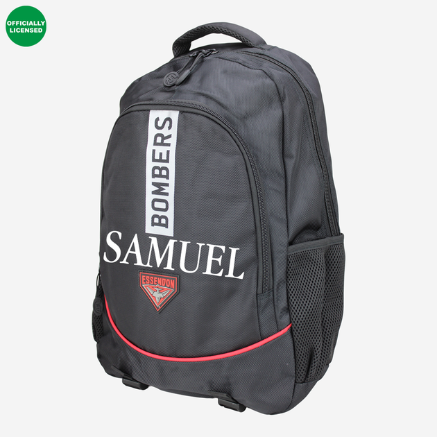 Personalised Essendon Bombers Official AFL Backpack PRE ORDER JANUARY ...