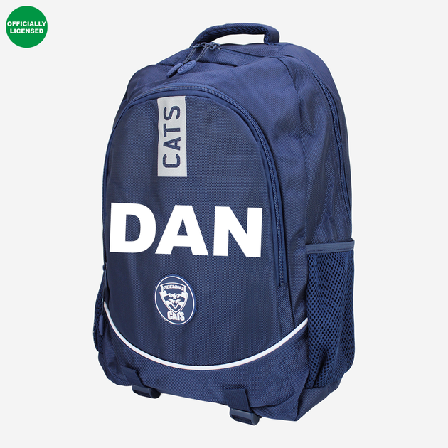 Personalised Geelong Cats Official AFL Backpack | NPA Events Australia