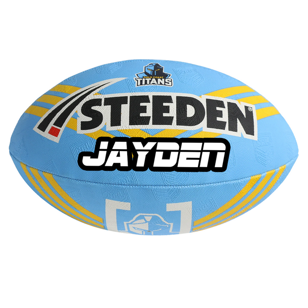 Personalised Gold Coast Titans Official NRL Ball (size 5) | NPA Events ...