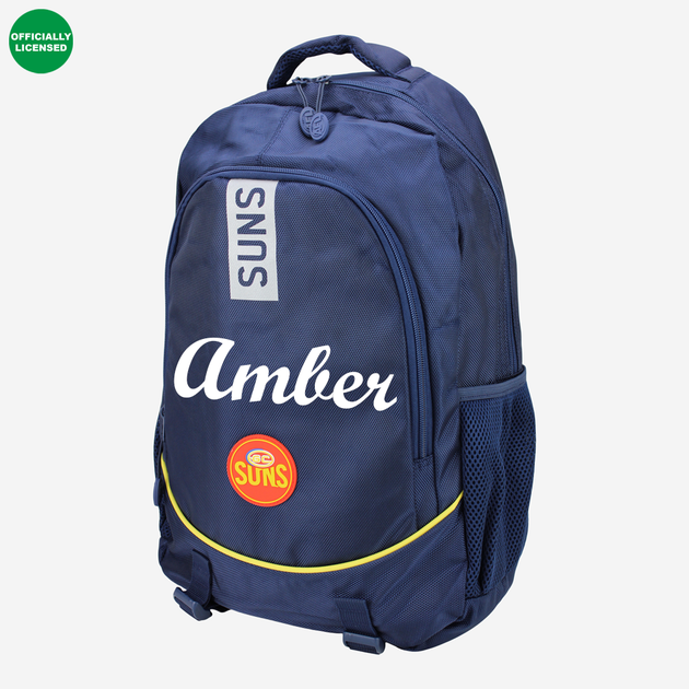 Personalised Gold Coast Suns Official AFL Backpack | NPA Events Australia