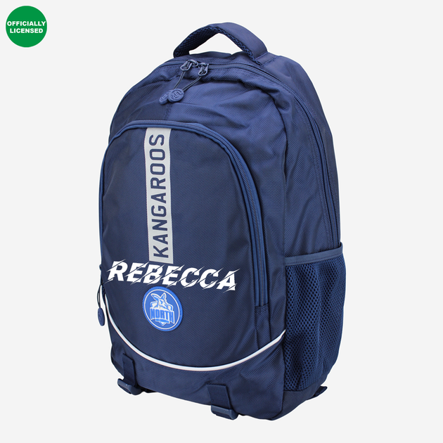 Personalised North Melbourne Kangaroos Official AFL Backpack PRE ORDER ...