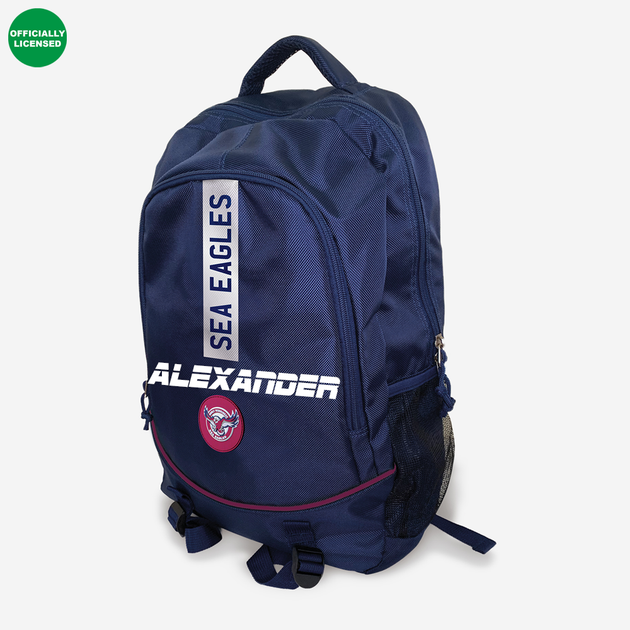 Personalised Manly Sea Eagles Official NRL Backpack | NPA Events Australia