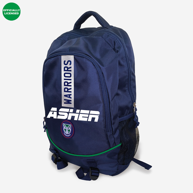 Personalised New Zealand Warriors Official NRL Backpack PRE ORDER JANU ...