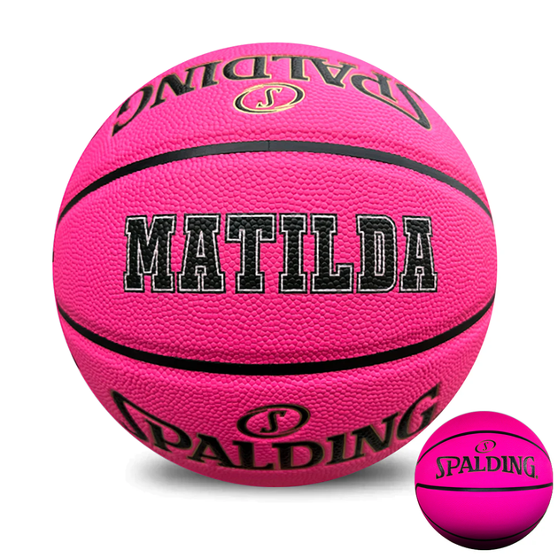 Personalised Pink Composite Leather Spalding Basketball (Size 6) | NPA ...