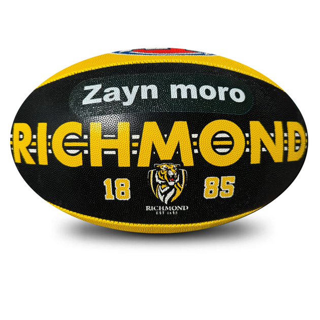 Personalised AFL Official Richmond Tigers Club Football (Size 5) | NPA ...