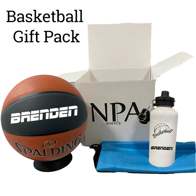 Personalised Composite Leather Basketball Gift Pack (Size 6) | NPA ...