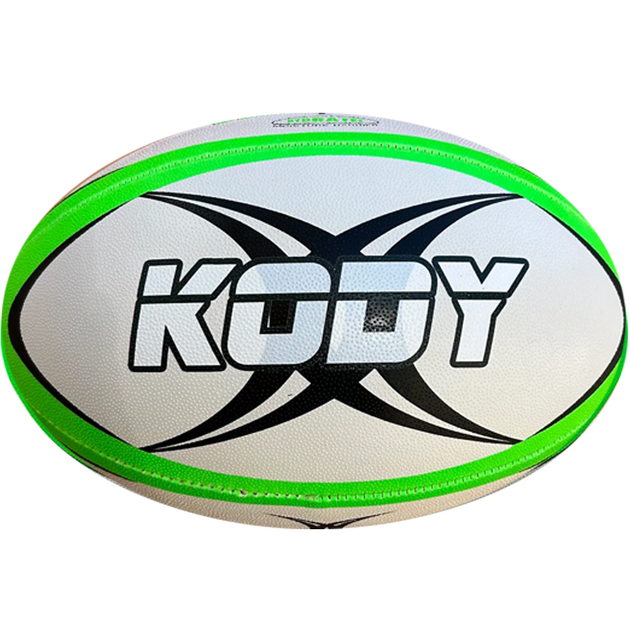 Personalised Gilbert Vector White/Green Rugby Union Ball (Size 5) | NPA ...